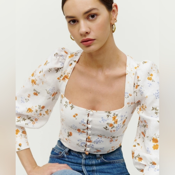 Reformation | Tops | Nwt Reformation Micah Top In Black | Poshmark